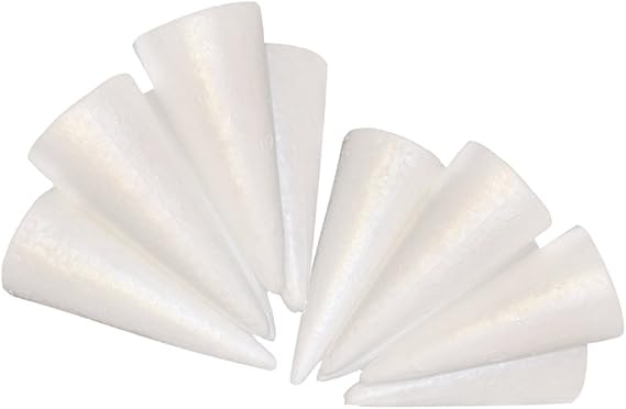 Sharplace 10x Mousse de Styromousse Forme Cône Solide Décoraition de ...
