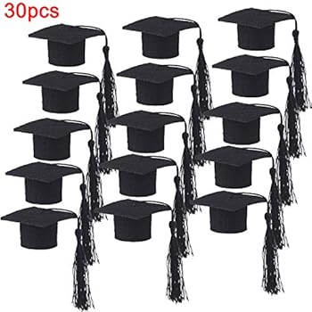 Amazon.com: Hicarer 12 Pack Mini Graduation Caps Graduation Cap Bottle ...