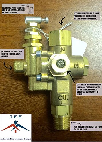 Air Compressor Pilot check valve unloader combination gas discharge 140 ...