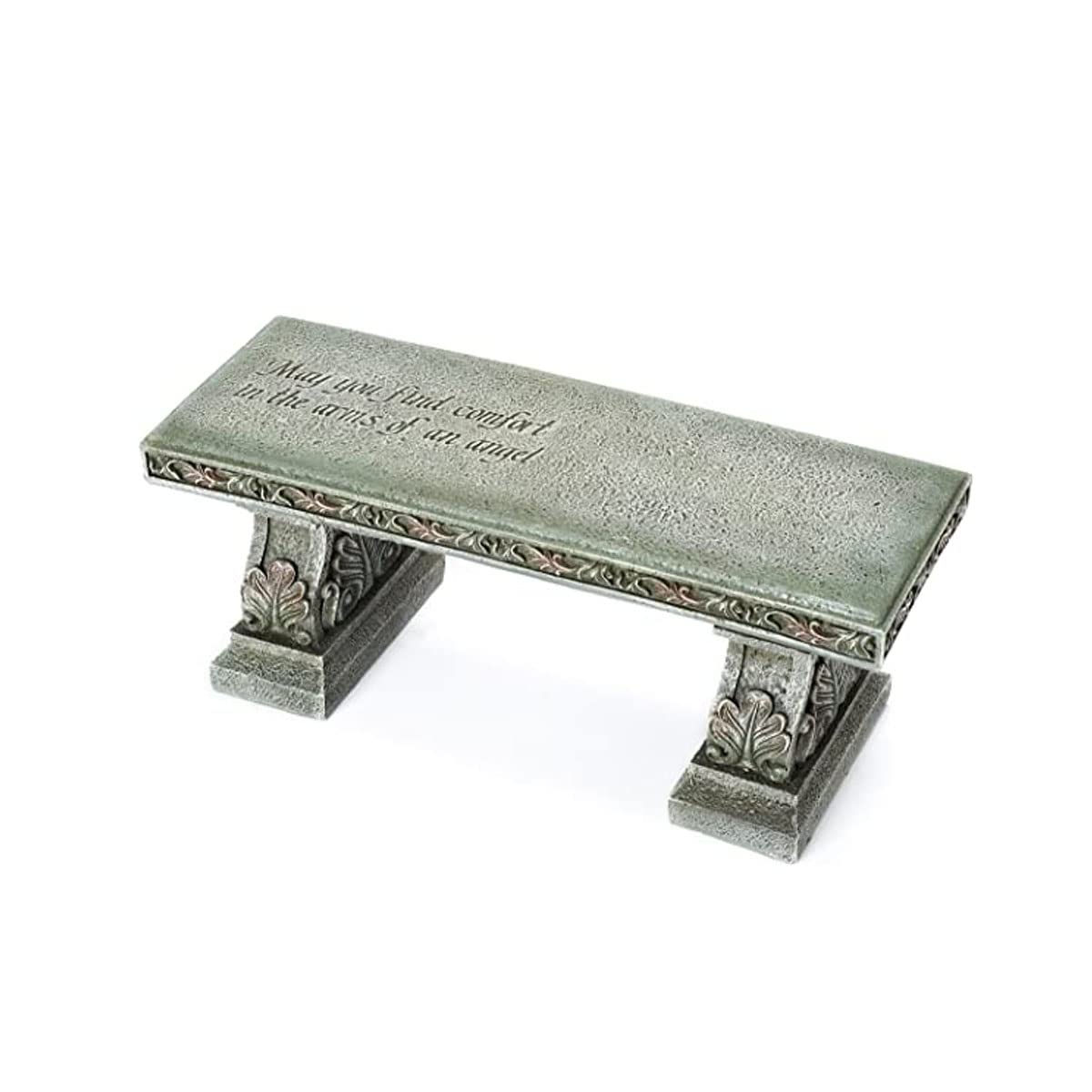 Roman Memorial Bench with Verse Inscribed on Top, 15.25-Inch, Resin ...