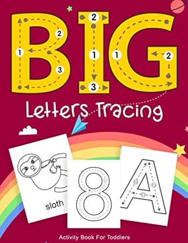 Big Letters Tracing: Alphabet and Numbers Trace Workbook With Coloring ...