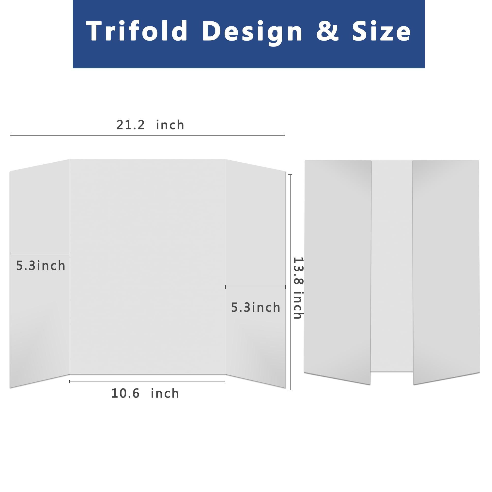 Mua Rsgift 4 Pcs Small Tri-fold Poster Boards with Double Sided Tapes ...