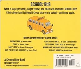 School Bus Board Book: Donald Crews: 9780694016907: Amazon.com: Books