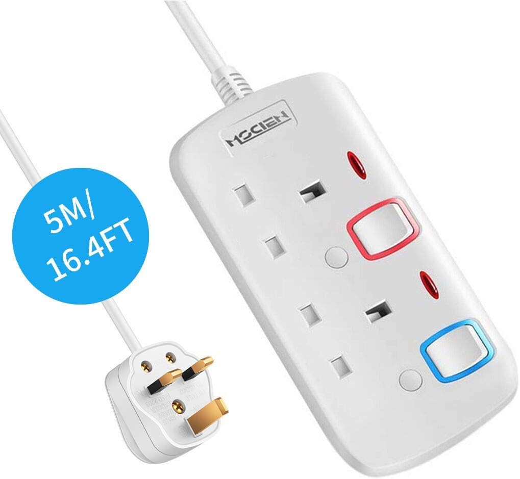 2 Way 5M Long Extension Lead With 5 Meter Extension Cord Individual ...