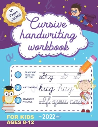 cursive handwriting workbook for kids ages 8-12: A Beginner Cursive ...