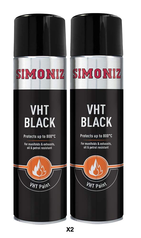 Simoniz Black VHT Spray Paint 2x 500ml: Amazon.co.uk: Car & Motorbike