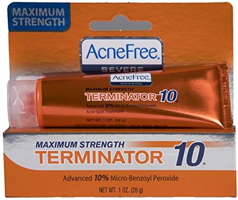 Acne Free Terminator 10 Acne Spot Treatment with Benzoyl Peroxide 10% ...