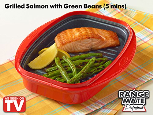 Range Mate Pro Deluxe Nonstick Microwave 7-Piece Grill Pot/Pan Cookware ...