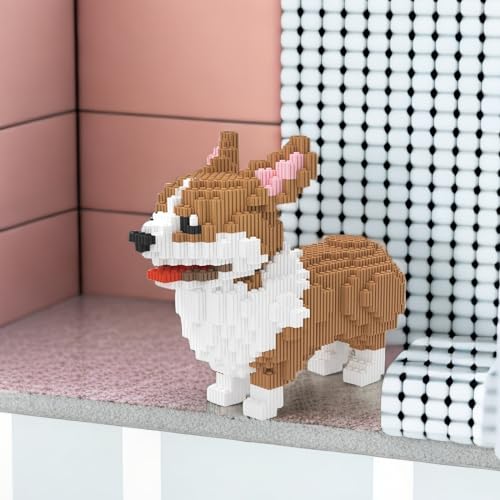 Larcele Micro Dog Building Blocks Set Pet Mini Building Toy Bricks Kit ...