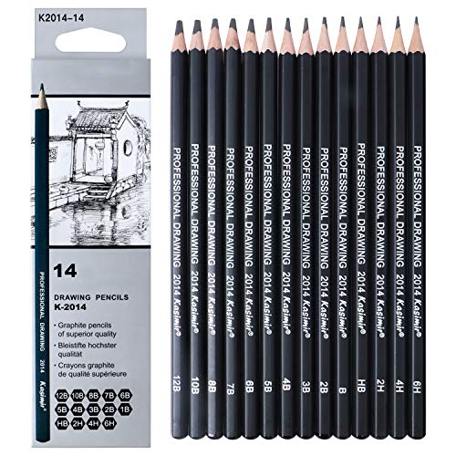 Professional Drawing Sketching Pencil Set - 14 Pieces Drawing Pencils ...