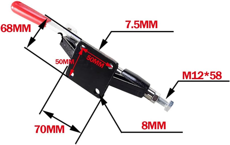 NUZAMAS Plunger Stroke Metal Push Pull Toggle Clamps Straight-Line ...