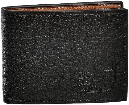 SAVFOX Leather Classic Bifold Wallet With ID Holder Pocket And Credit ...