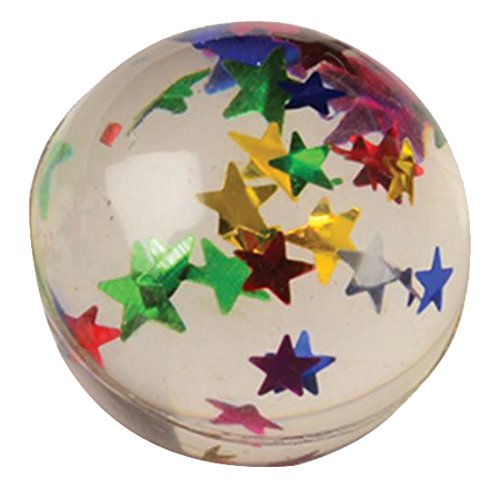 U.S. Toy Lot of 12 Star Confetti Glitter High Bounce Rubber Balls ...