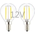 OPALRAY LED G14(G45) Globe Bulb, DC 12V / 24V Input, E12 Small Base, Dimmable with DC Dimmer ...