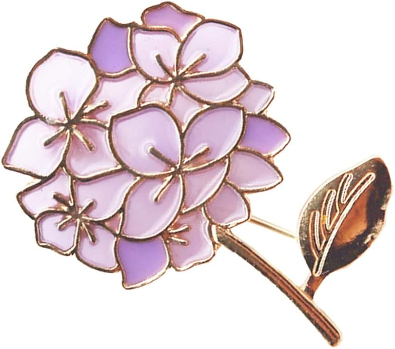 Amazon.com: Enamel Purple Lilac Flower Brooches Enameled Brooch Scarf ...