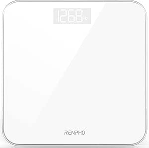 Amazon.com: RENPHO Digital Bathroom Scale, Highly Accurate Body Weight Scale with Lighted LED ...