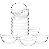 Amazon.com | Lawei Set of 12 Glass Bowls - 3.5 inch Mini Transparent ...