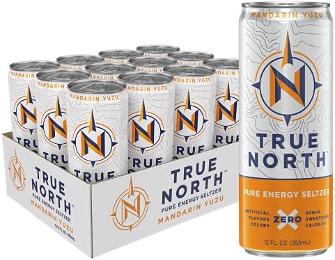 True North Pure Energy Seltzer, Mandarin Yuzu, 12 Oz, Pack of 12 price ...