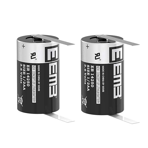 EEMB 2X 2PCS 1/2 AA 3.6 V Lithium Battery with Tabs ER14250 1200 mAh ...
