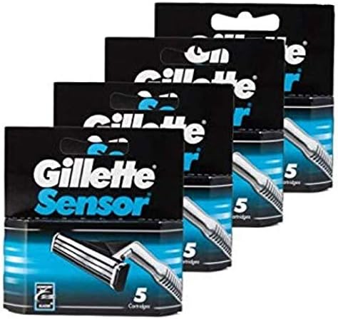Gillette Sensor Cartridges, 5-Count (Pack of 4, 20 total cartridges ...