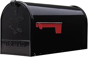 Solar Group E1600B00 Large Premium Steel Rural Mailbox (Black ...