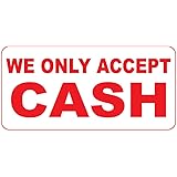 Amazon.com: Graphics and More Cash Only Sign - Alert Warning - Set of 2 ...