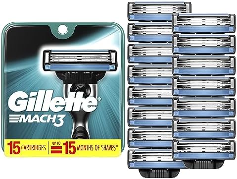 Gillette Mach3 Razor Refills for Men, 15 Razor Blade Refills price in ...