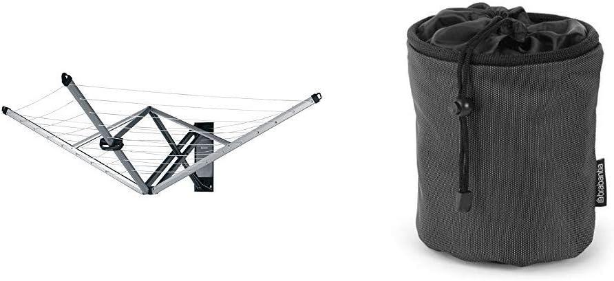 Brabantia WallFix Retractable Washing Line with Fabric Cover, 24 m ...