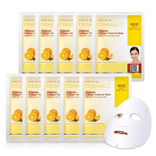 Dermal Korea Collagen Essence Full Face Facial Mask Sheet - Vitamin ...