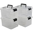 Amazon.com - Nicesh 4.5 L Plastic Storage Box, Clear Latch Box, 4-Pack