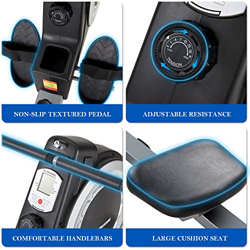 Magnetic Rower Rowing Machine with 16 Level Adjustable Resistance and ...
