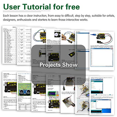 KEYESTUDIO 48 Sensors Modules Starter Kit for Arduino with LCD, 5v ...