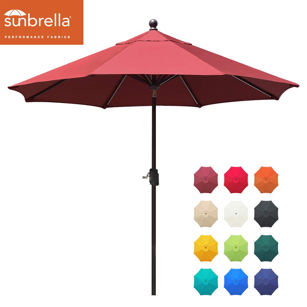 EliteShade Sunbrella 9Ft Market Umbrella Patio Outdoor Table Umbrella ...
