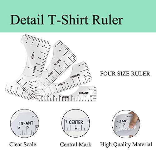 T-Shirt Alignment Ruler, Craft Measurement Ruler with Guide Tool ...