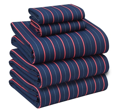 RUVANTI 100% Cotton Split King Sheets Sets for Adjustable Bed, 5 PCs ...