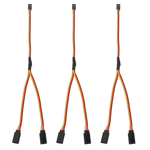 GTIWUNG 3 Pcs Servo Splitter Cable, JR Style Servo Y Harness, 12 ...