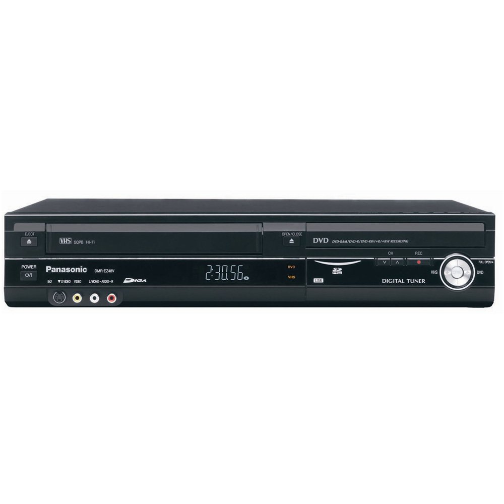 NEW Panasonic DMR-EZ485V VHS DVD Recorder Player HDMI 1080p with ...