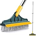 Amazon.com: 2 in 1 Floor Brush Scrubber with Long Handle Upgrade 3 ...