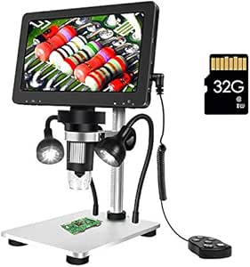 7 Inch LCD Digital Microscope with 32GB TF Card,Dcorn Handheld USB ...