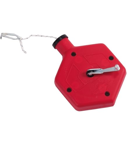 Keson Chalk Line Keson P100 Octoganal Chalk Line Reel, 1.5mm String, 2 ...