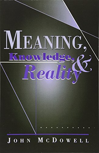 Amazon.com: Meaning, Knowledge, and Reality: 9780674007123: McDowell ...