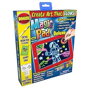 Amazon.com: Ontel Bonus Magic Pad Deluxe Light Up LED Drawing Tablet ...