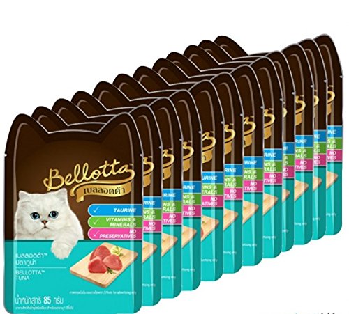 Bellotta Wet Food for Cats and Kittens, Tuna, 85 g Pouch (Pack of 12 ...