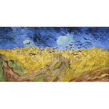 Amazon.com: Wheatfield with Crows, c.1890 Art Poster Print by Vincent ...