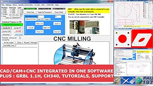 CAD CAM CNC Mill Software for GRBL, CNC 3018, Arduino CNC Shield, A4988 ...