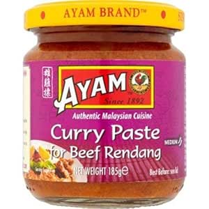 Amazon.com : Ayam Brand Beef Rendang Curry Paste - 6.5oz (Pack of 3 ...