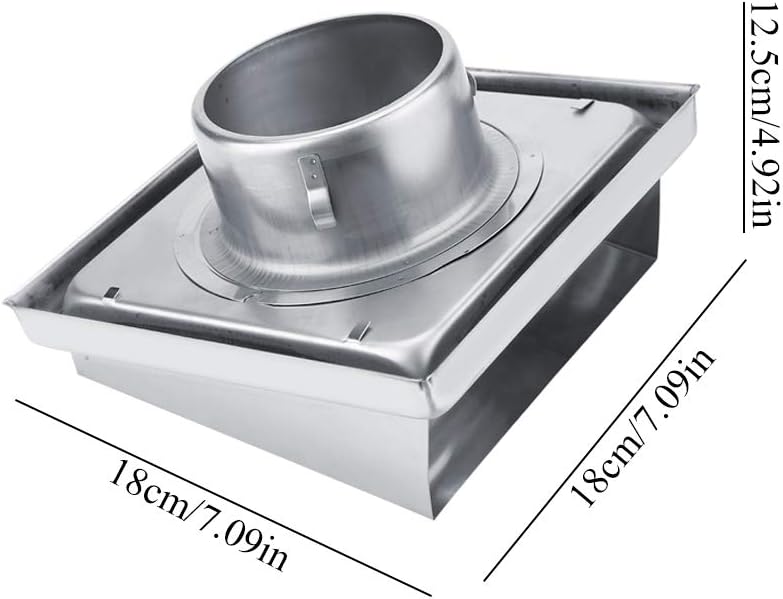 Zerodis 100mm Stainless Steel Wall Air Vent Square Tumble Dryer ...