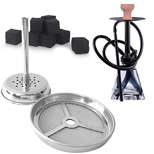 Premium Shisha Kaminaufsatz BLOCKARD aus Edelstahl [für Köpfe bis 6cm ...