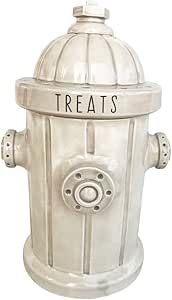 Amazon.com: Blue Sky Ceramic Fire Hydrant Treat Jar, White : Home & Kitchen