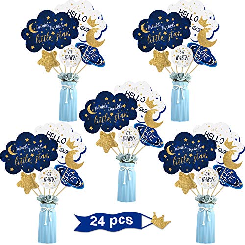 24 Pieces Twinkle Twinkle Little Star Centerpiece Sticks for Star Party ...
